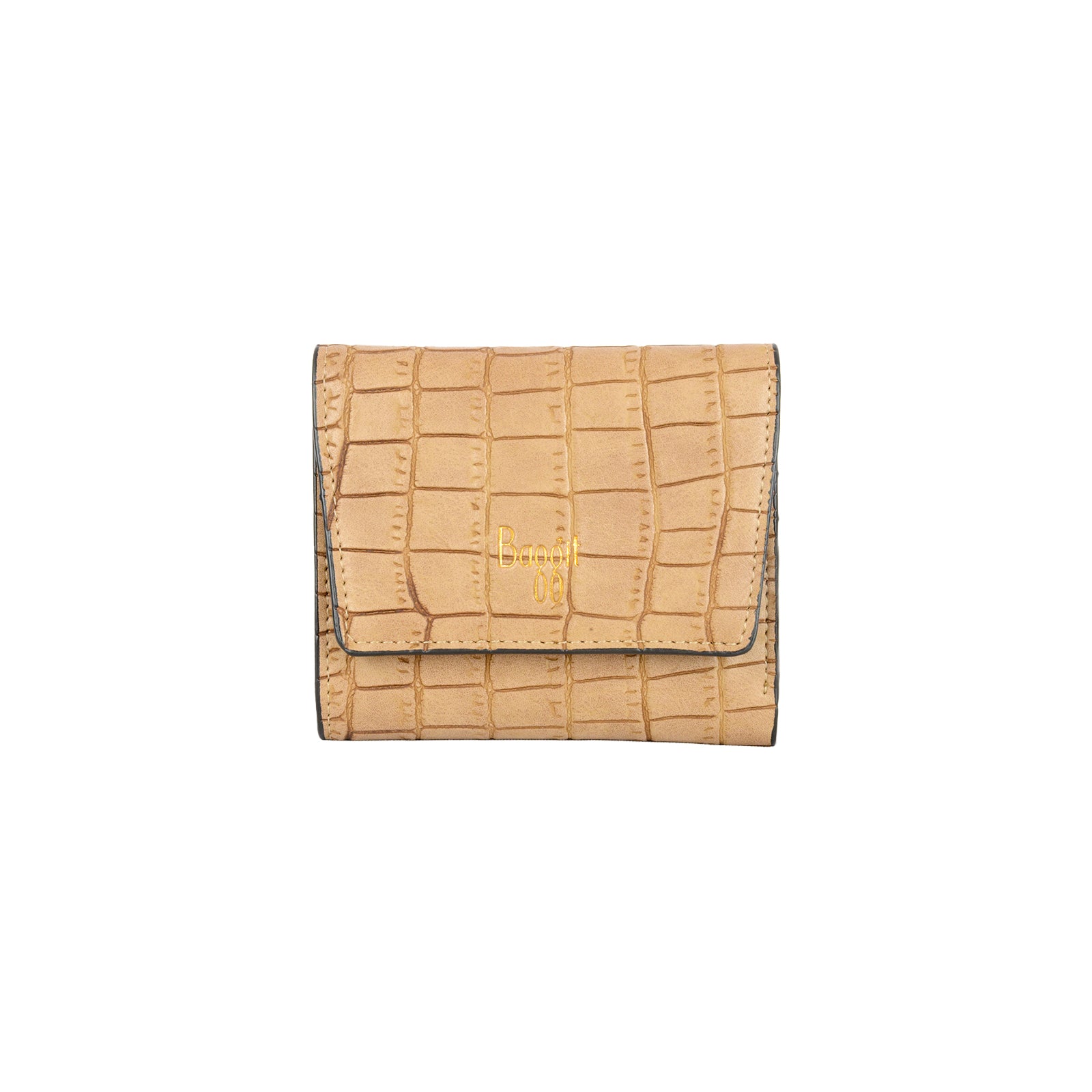 Inbox Crocade 5 Sh Buff Small 3 Fold Wallets