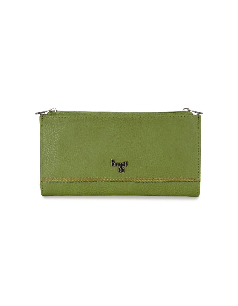 Drip Green Large Two Fold Wallet