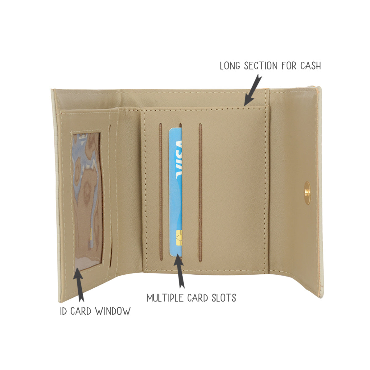 Wiz Grey Small Three Fold wallets